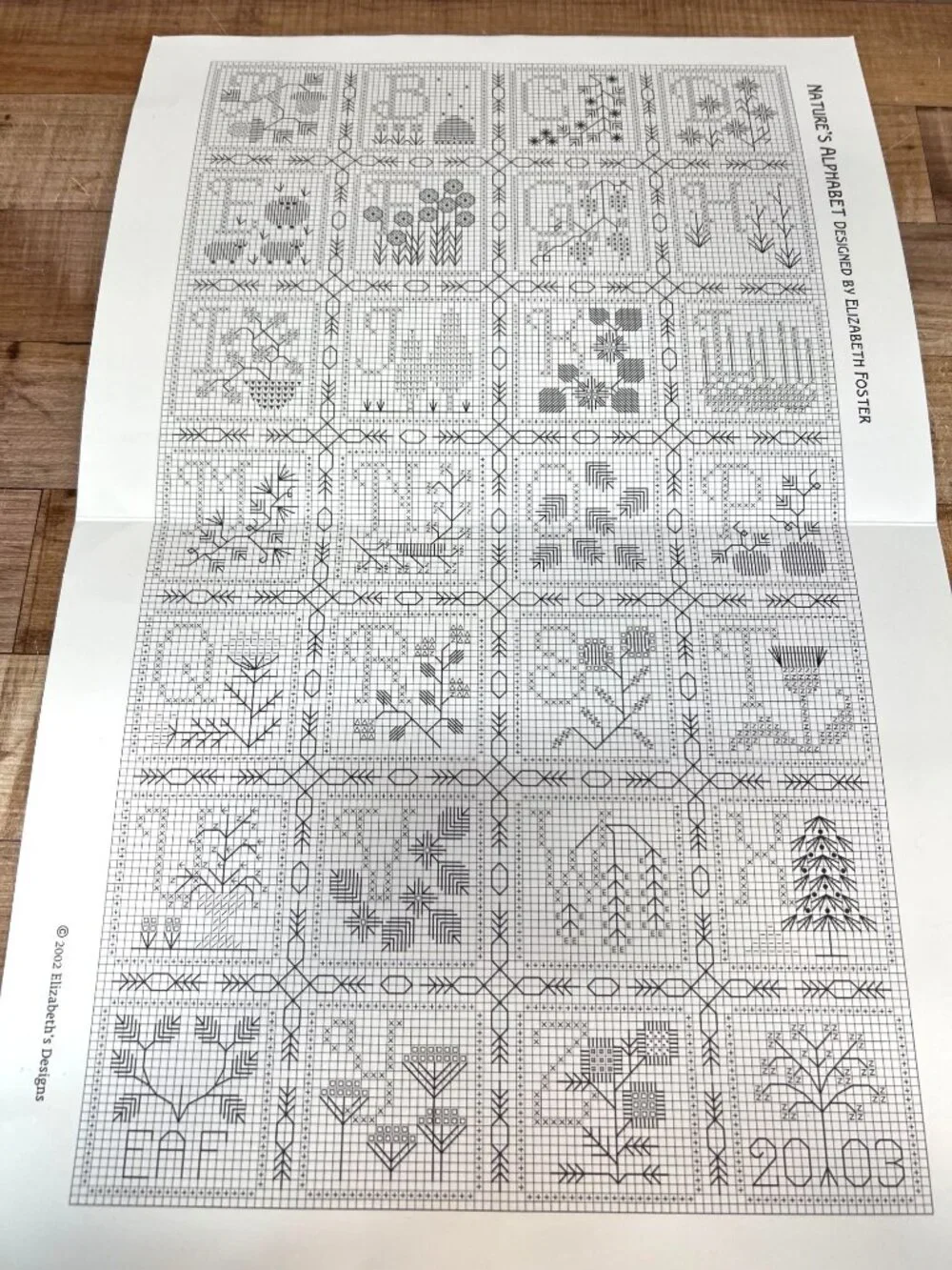 Elizabeth's Designs | Office | Natures Alphabet Cross Stitch Pattern ...